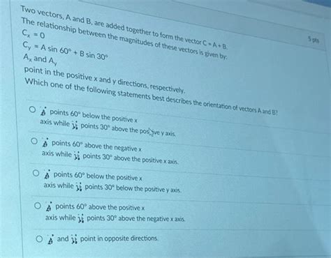 solved two vectors a and b are added together to form the