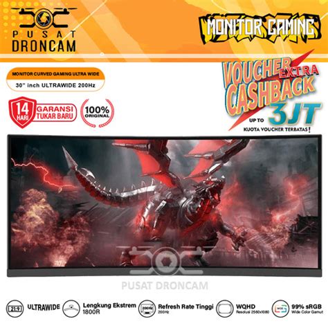 Promo Curved Gaming Monitor Inch P Ultra Wide Hz Freesync Wfhd Cicil X Jakarta