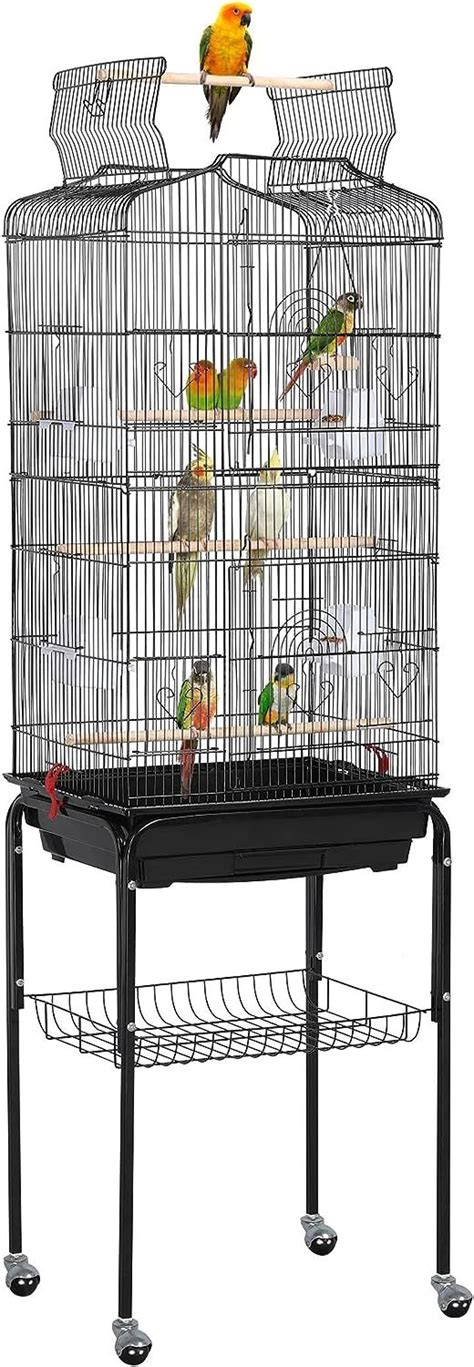 Yaheetech Play Open Top Bird Cage For Cockatiel Quaker Parrot Sun