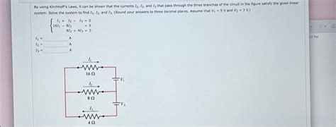 Solved By Using Kirchhoff S Laws It Can Be Shown That The Chegg Com