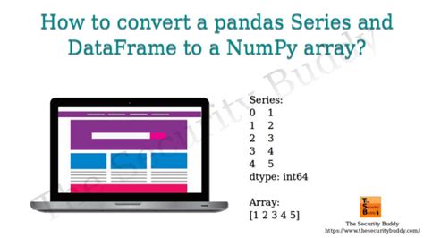 How To Convert A Pandas Series And Dataframe To A Numpy Array The Security Buddy