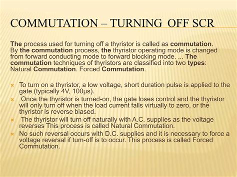Mod 2 Thyristors Commutation Techniques Ppt
