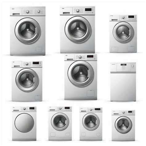 Premium Vector A Collection Of Washing Machines Including One That