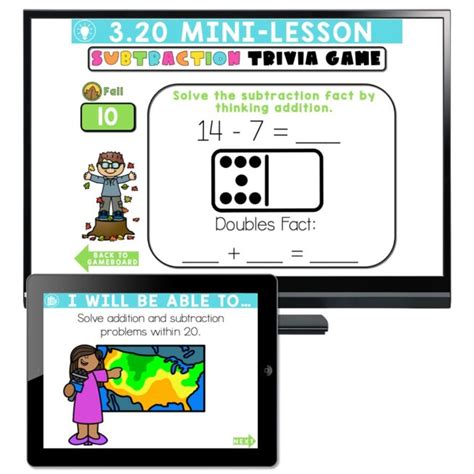 Lucky To Learn Math 1st Grade Lesson 3 20 Subtraction Review Teaching Slides Lucky