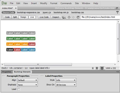Bootstrap Elements Features Part 3 Layouts Thumbnails Media DMXzone COM