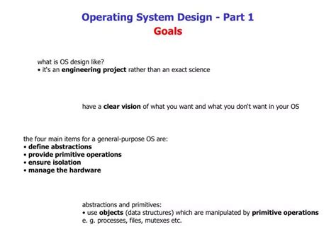 PPT Operating System Design Part 1 PowerPoint Presentation Free Download ID 6617343