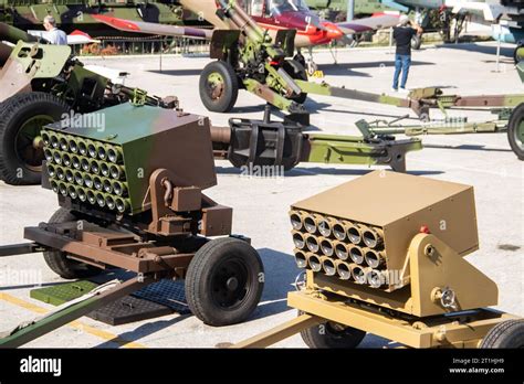 Multi Barrel Rocket Launcher Mrl Or Multiple Launch Rocket System Mlrs With32 Launch Tubes