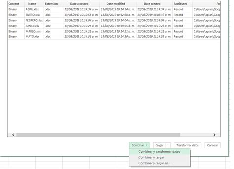 Combinar Archivos Con La Misma Estructura Usando Excel