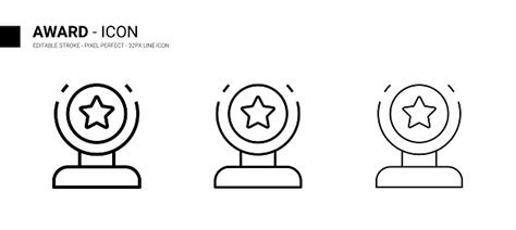 어워드 라인 아이콘 디자인 편집 가능한 스트로크 픽셀 퍼펙트 스톡 일러스트레이션 Championship에 대한 스톡 벡터 아트 및 기타 이미지 Championship