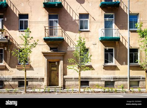 Soviet Era Architecture Style Of Living District In Vilnius Lithuania