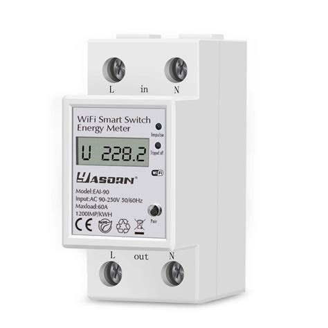 Buy Yasorn Smart Single Phase Din Rail Meter A Wifi Digital Display Electricity Energy Meter