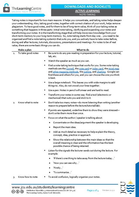 Learning Pdf 90016 Active Learning Note Taking 1