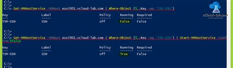 vmware security best practices powercli enable or disable esxi ssh