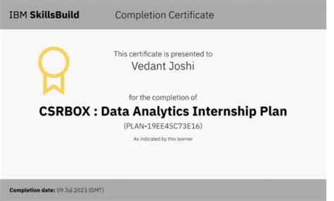 Vedant Joshi On Linkedin Ibm Csrbox Ibmskillsbuild