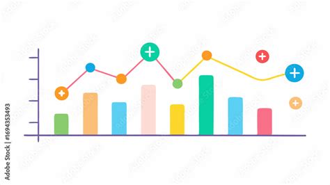 Data Graphs Colorful Line Graphs Showing Patient Health Trends Over