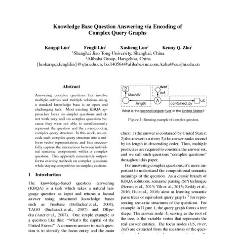 Knowledge Base Question Answering Via Encoding Of Complex Query Graphs Acl Anthology