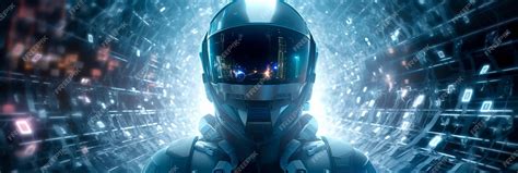 Premium Ai Image Programmer In A Spaceage Suit Symbolizing The Future Of Coding In Space
