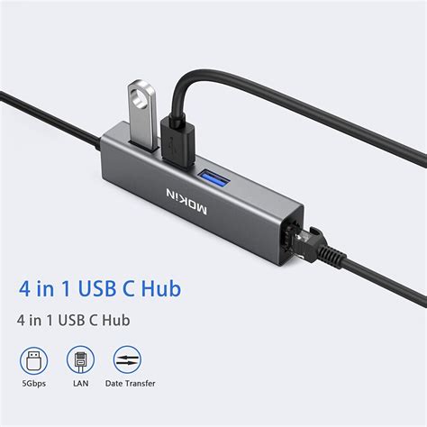 Mokin Type USB C C HUB With PORT USB And NETWORK GIGABIT ETHERNET Adapter IBay