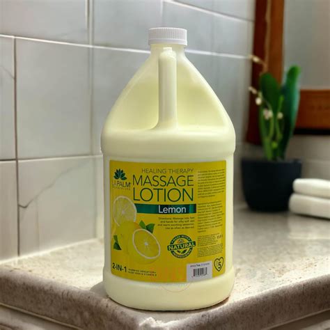 Lapalm Spa Healing Therapy Massage Lotion 1 Gallon Lemon Daisy Nail Supply