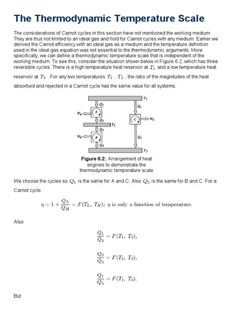 The Thermodynamic Temperature Scale Pdf