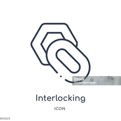 Linear Interlocking Icon From Analytics Outline Collection Thin Line Interlocking Vector