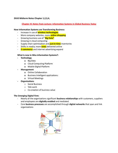 Information Systems Chapter 1 4 Notes 2ka3 Midterm Notes Chapter 12
