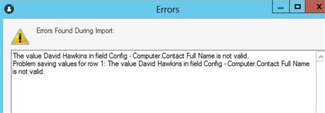 Issue Importing Data Into Cherwell Cmdb