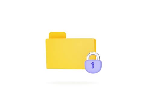 Free Photo Folder Icon With Lock Secret Security Document Directory Encryption Technology Icon