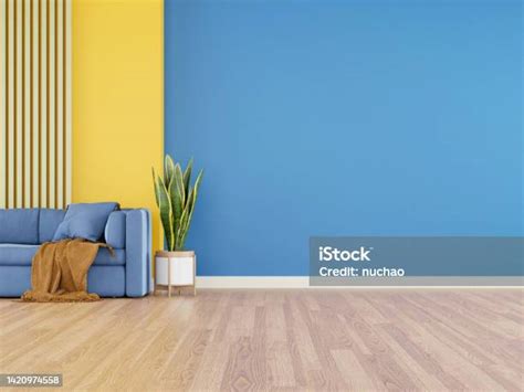 나무 바닥에 소파와 빈 화려한 벽이있는 현대적인 거실 3d 렌더링 모던 양식에 대한 스톡 사진 및 기타 이미지 모던 양식 목재 재료 실내 Istock