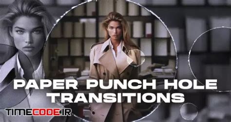 دانلود پروژه آماده افتر افکت ترنزیشن سوراخ کاغذی موسیقی Paper Punch Hole Transitions تایم کد