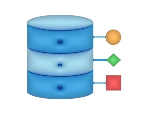 Premium Vector 3d Blue Database Diagram Symbols