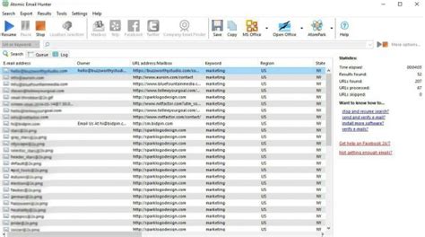 extract email addresses from yelp