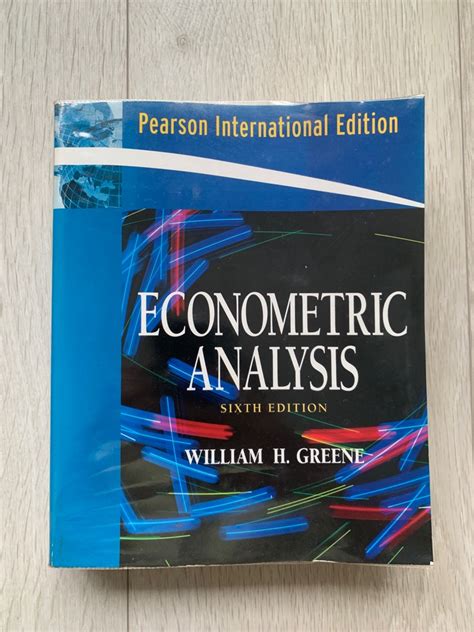 Econometric Analysis Sixth Edition Hobbies And Toys Books And Magazines Textbooks On Carousell