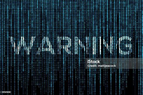 Warning Matrix Background Stock Illustration Download Image Now Abstract Binary Code Black
