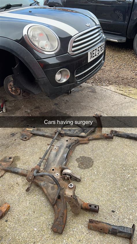 Replaced My Subframe Today Wheel Alignment R Mini