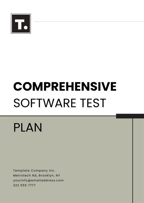 Free Comprehensive Software Test Plan Template To Edit Online