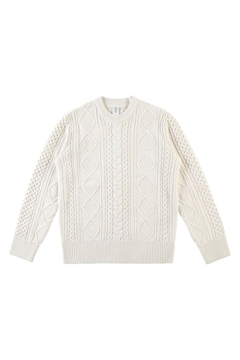 라운드 피셔맨 스웨터아이보리solew