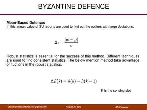 Byzantine Attack And Defense In Cognitive Radio Network Ppt