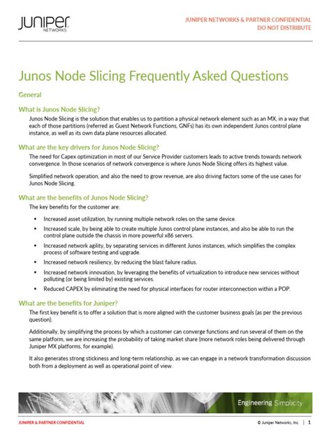 Junos Node Slicing Faqs Pdf Computer Network Quality Of Service