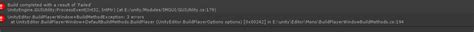 unity学习 关于打包不成功unityeditor buildplayerwindow buildmethodexception 3 errors csdn博客