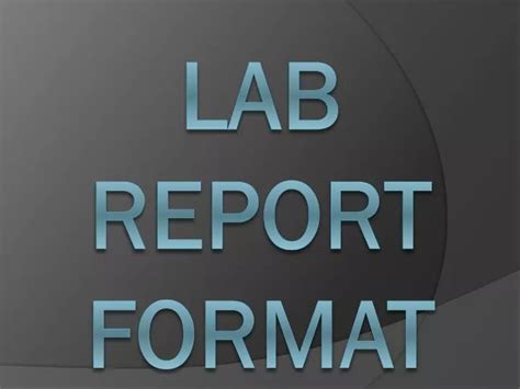 PPT Lab Report Format PowerPoint Presentation Free Download ID 4505631