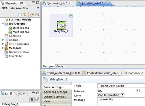 Etl Talend Load Context To Subjobs Stack Overflow