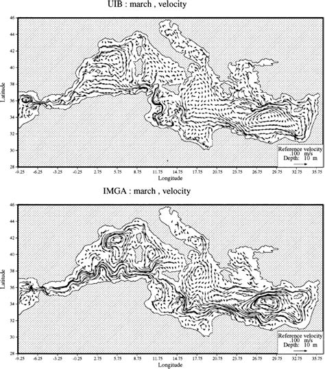 Velocity Fields March Average Experiment I The Vector Length In The Download Scientific
