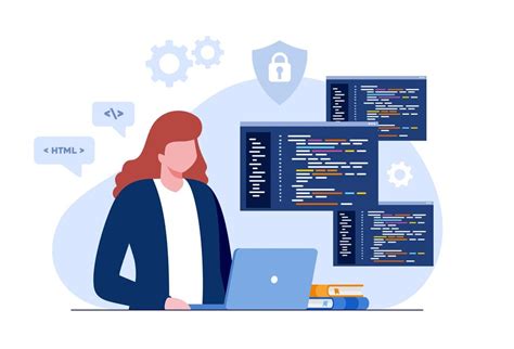 Desarrollo Web Lenguajes De Programación Css Html It Ui Programador Personaje De Dibujos
