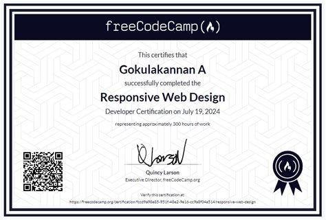 Gokulakannan A On Linkedin Freecodecamp Responsivewebdesign Webdevelopment Lifelonglearning