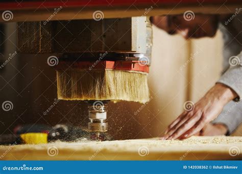 Cutting Wood Using A Machine With Numerical Control Cnc Tool Stock