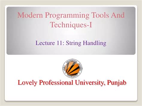 Ppt Java String Handling Techniques Powerpoint Presentation Free Download Id9669185