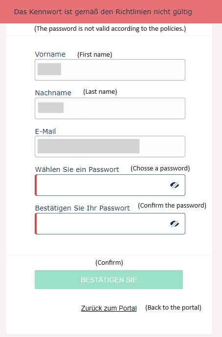 Developer Portal Invalid Password Due To Policies But No Correction Notehelp Api Management