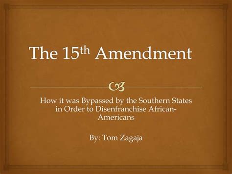 The 15th Amendment Pptx