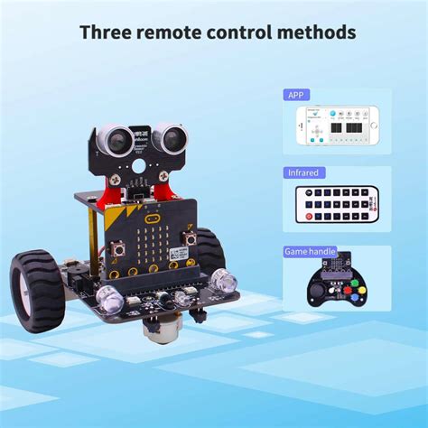 Microbit Car Kit Support Makecode Programming App Ir Control Yahboom